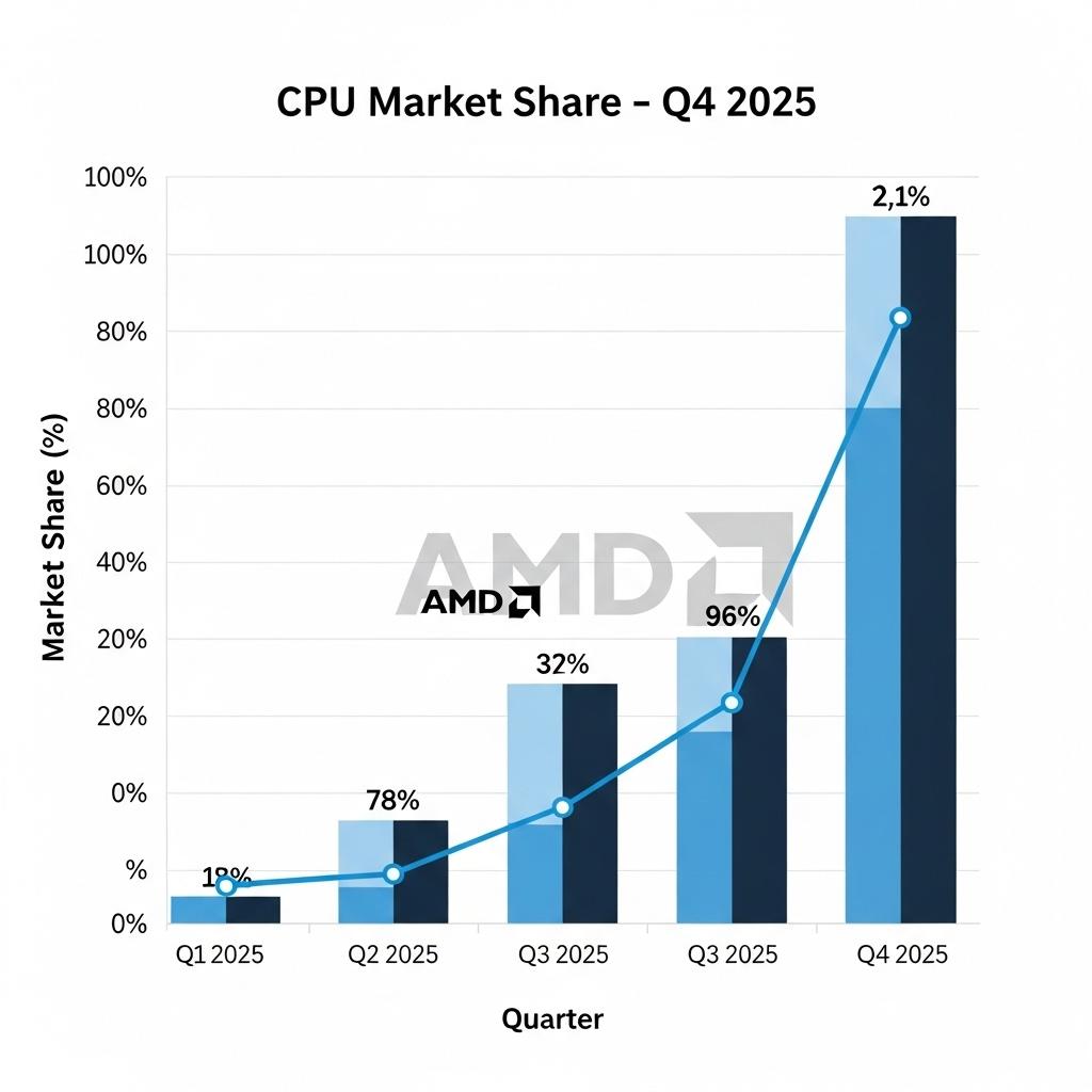 AMD, 2025년 4분기 CPU 점유율 급증 - Haul's Tech Insights